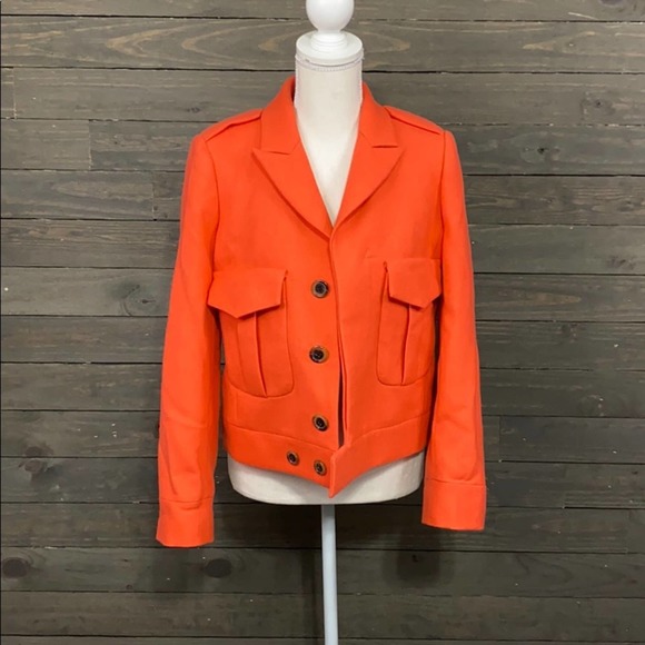 J. Crew | Jackets & Coats | Jcrew Salmon Doubleserge Eisenhower Jacket ...